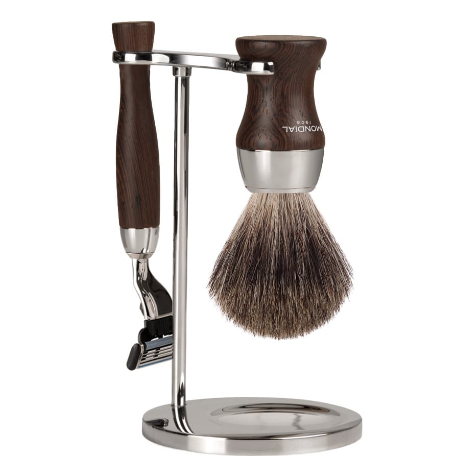 Scheerset Heritage 3dl. Dassenhaar Scheerkwast & Scheermes Mach3